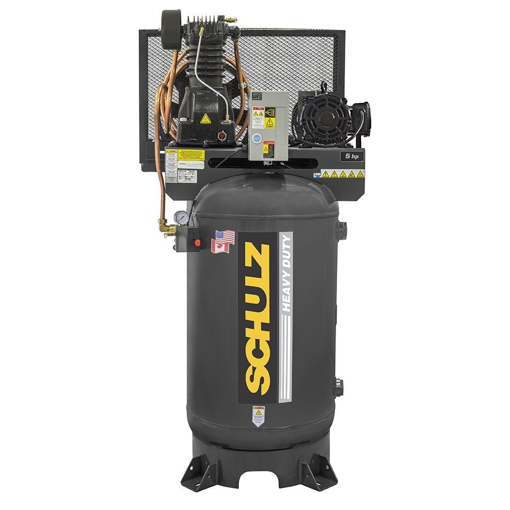 5-hp 80-gallon Schulz l-series single phase -580vl30x -1- vertical with ...