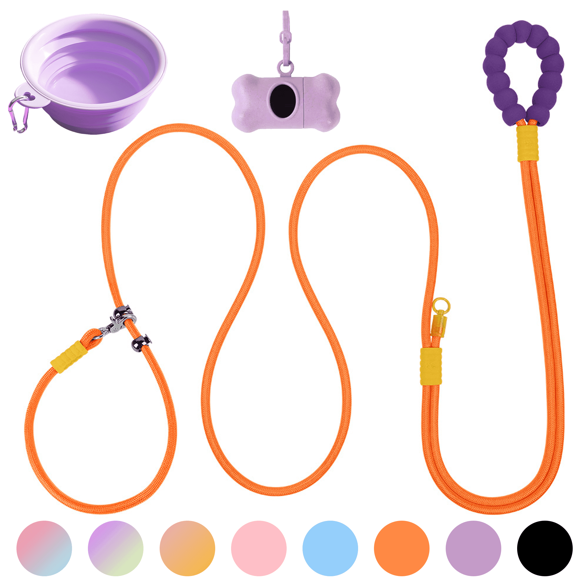 5-in-1 8.2'Multifunctional Dog Leash, Hands-Free Waist/Shoulder Strap ...