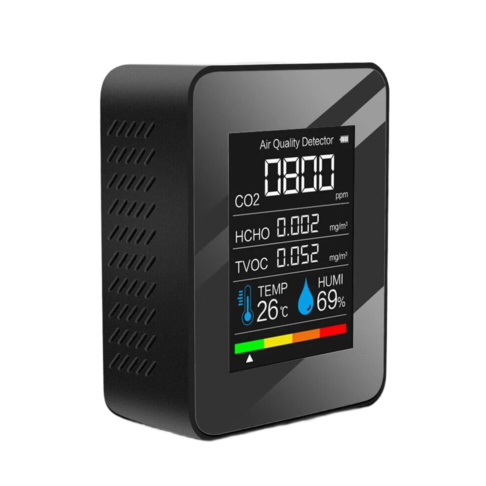 5 in 1 Air Quality Monitors Indoor Air Quality Meter Rechargeable ...