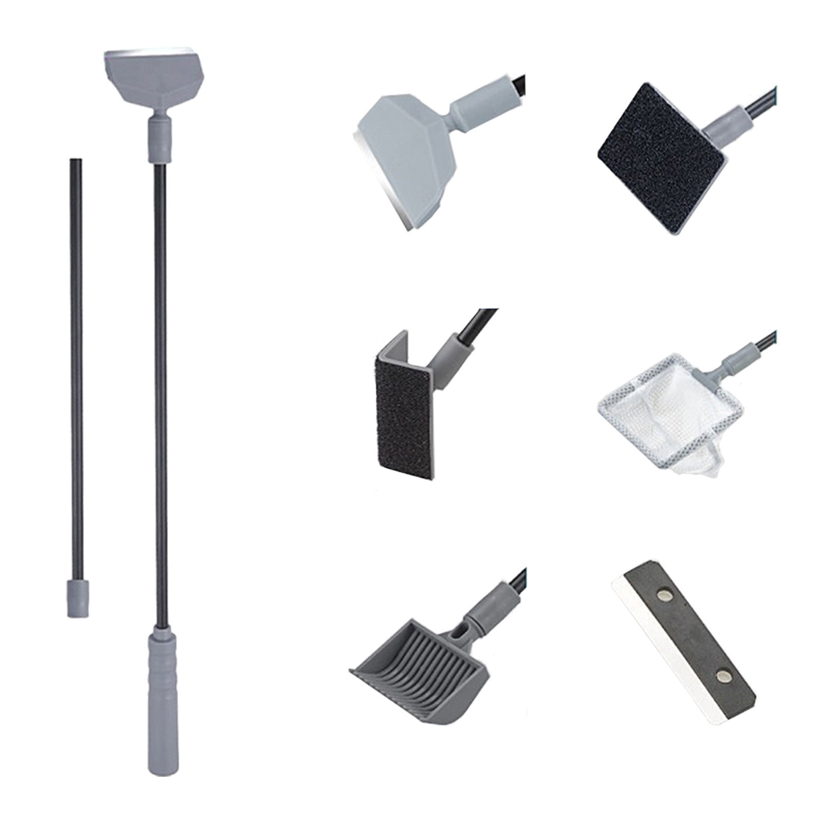 5-in-1 Aquarium Cleaning Kit, Algae Scraper, Gravel Rake, Flat Angle ...