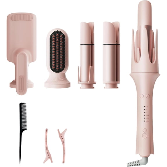 5-in-1 Automatic Curling Iron Set, Interchangeable Hair Styler with 3 ...