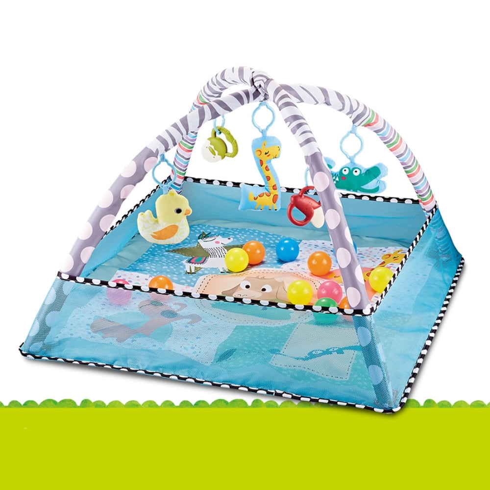 5-in-1 Baby Play Gym Mat, Tummy Time Mat & Ball Pit, with 5 Detachable ...