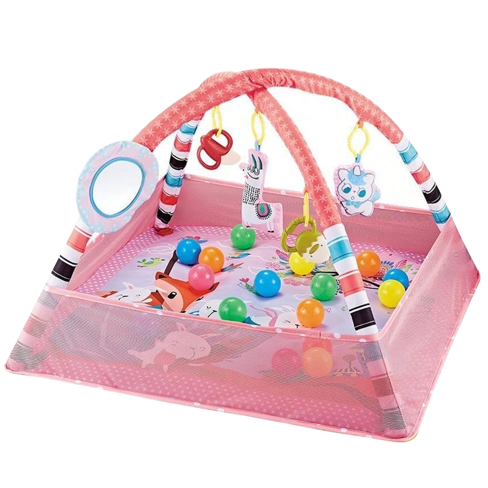 5-in-1 Baby Play Gym Mat, Tummy Time Mat & Ball Pit, with 5 Detachable ...