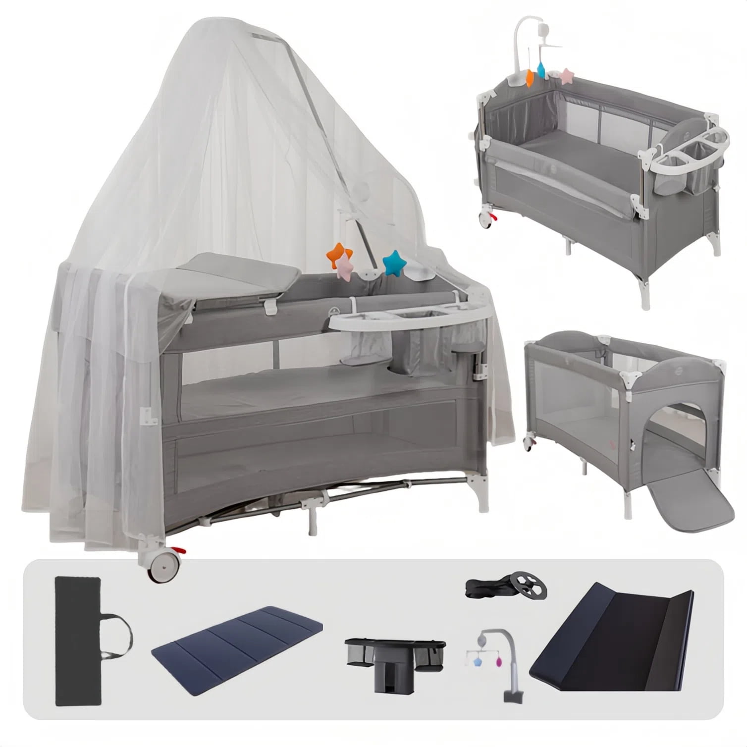Customer reviews for 5 in 1 Baby Playards Bedside Crib,Easy Folding ...