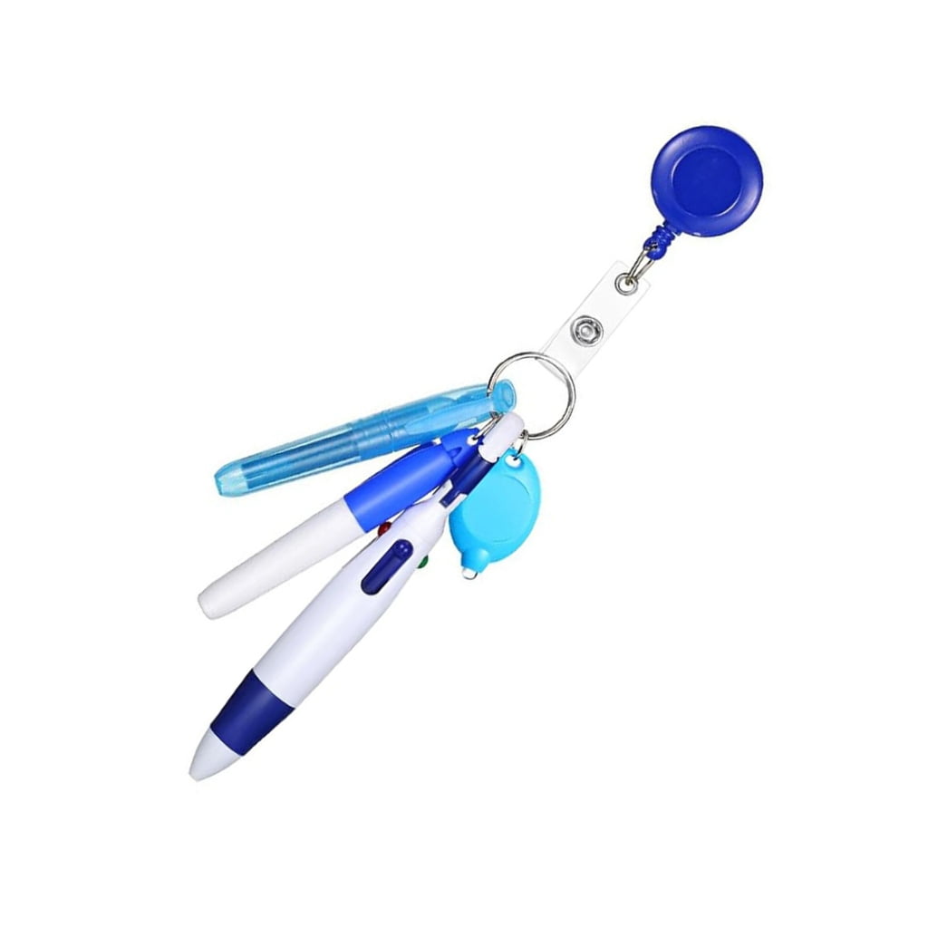 5-in-1 Badges Reels Holder with Marker, Multicolor Ballpoint Pen ...