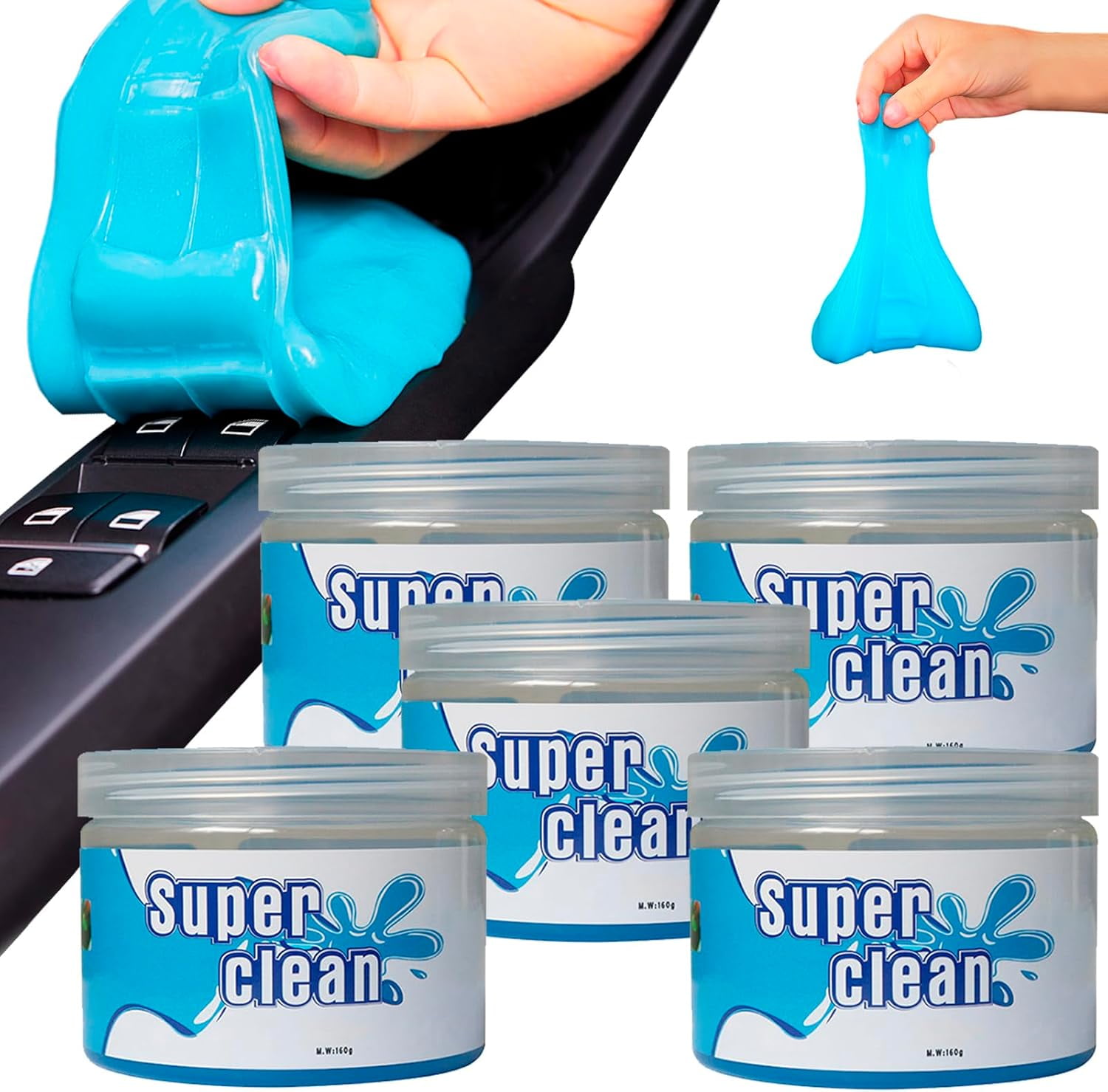 5-in-1 Blue Car Goo Cleaner Reusable 2025 New Cleaning Gel for Car ...