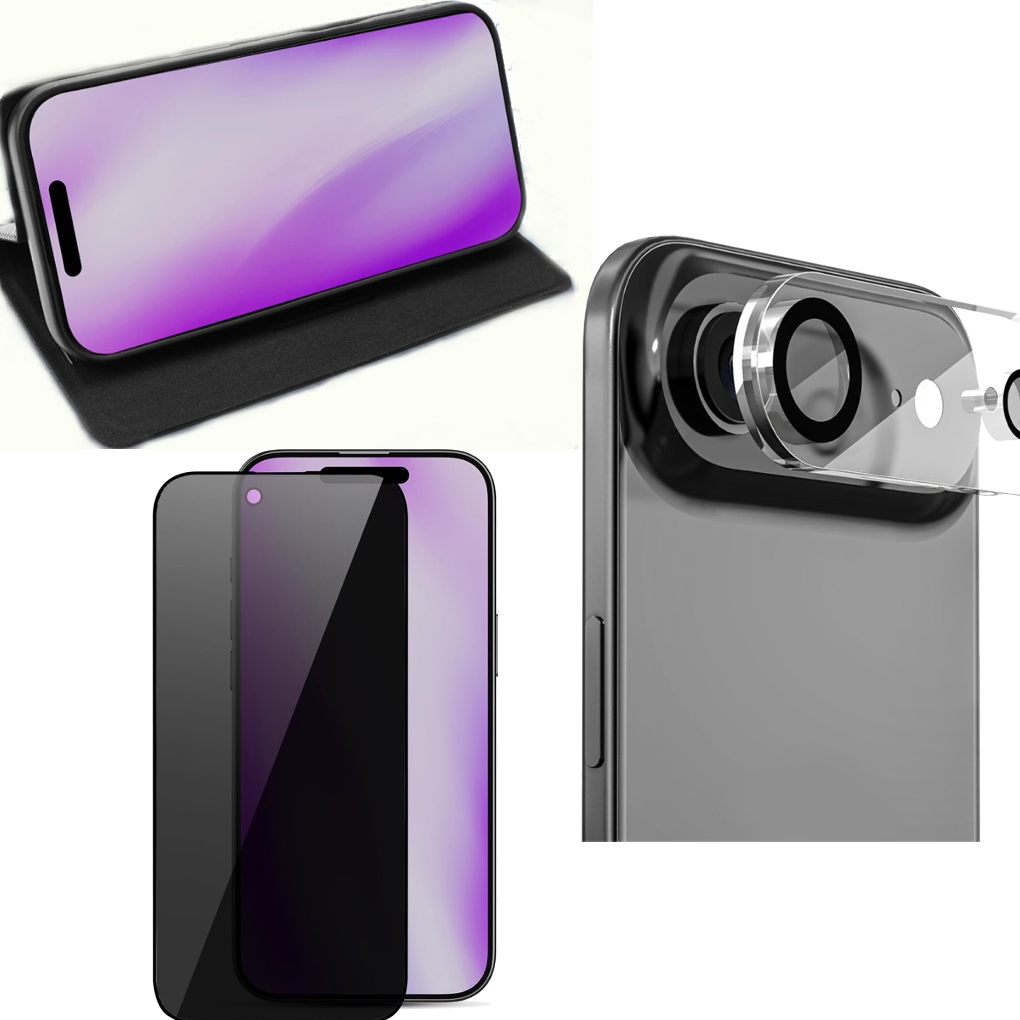5 in 1 Bundle compatiable with iPhone 17 Air Executive Protection Trio ...