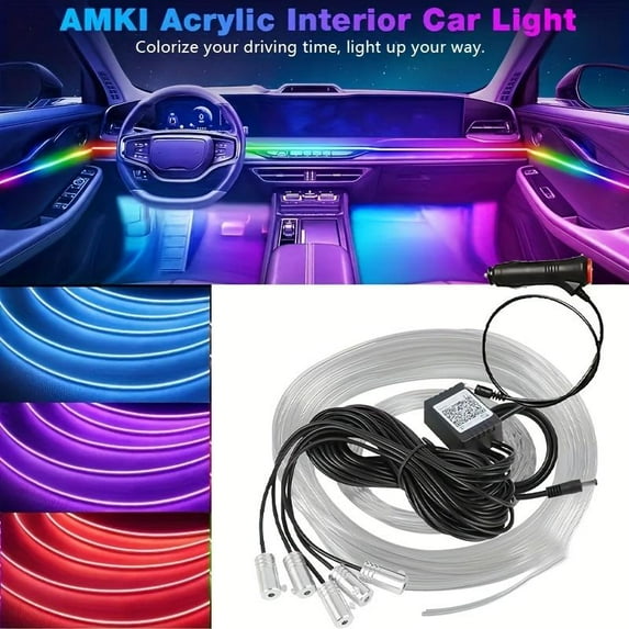 5-in-1 Car Interior Ambient Light Decorative Light Bar RGB 5-in-1 ...