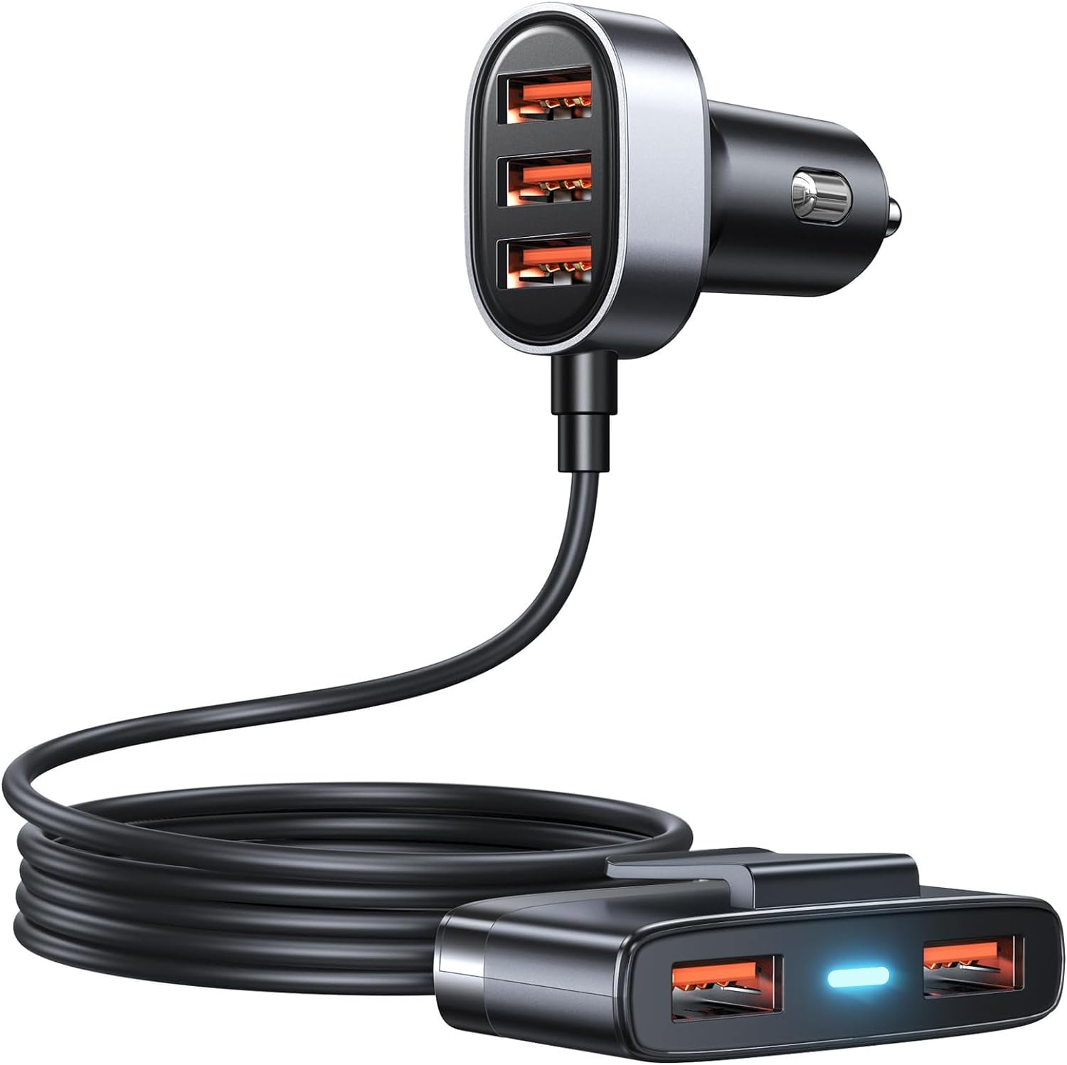 5-in-1 Car USB Charger Multi Port, 12V Car Phone Charger Adapter for ...