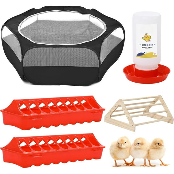 5-in-1 Chicken Brooder Box for Chick Starter Kit, Includes Pet Cage ...