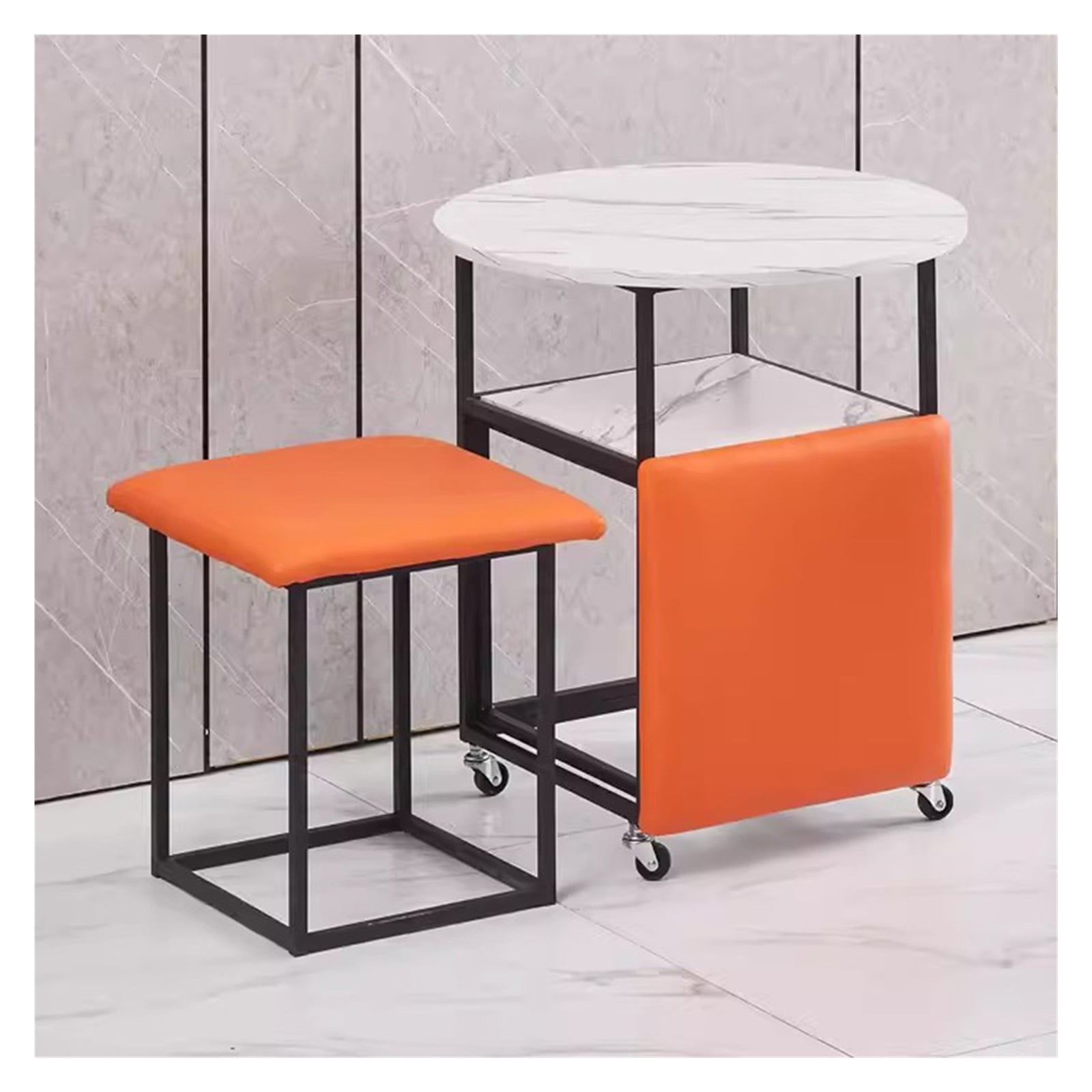 5 in 1 Cube Seating with Swivel Casters & Coffee Table,Stackable Sofa ...