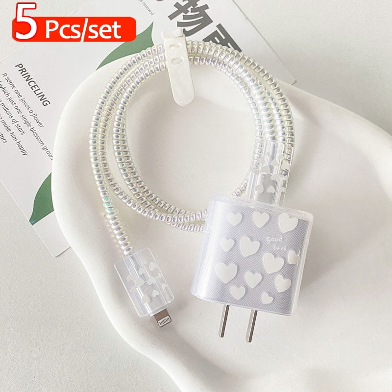 5 in 1 Cute Cable Protector Suitable for iPhone 18W/20W Charger Data ...