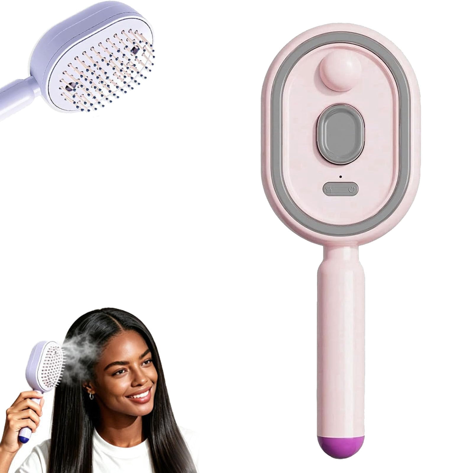 5 in 1 Electric Spray & Massage Hair Brush, Anti-Static Detangling ...