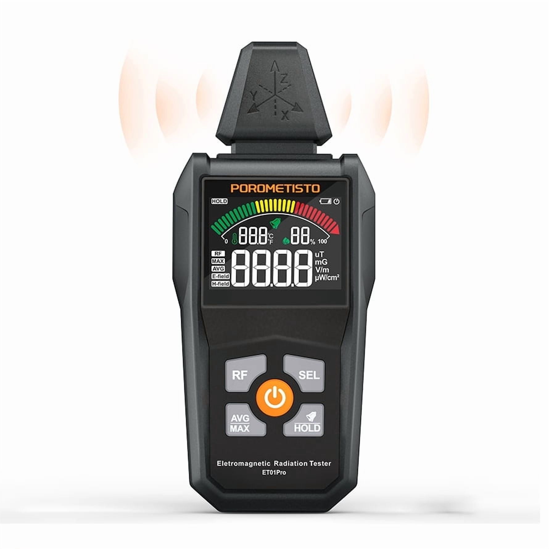 POROMETISTO ET01Pro 5-in-1 EMF Meter & RF Detector, Tri-Axis Sensor ...