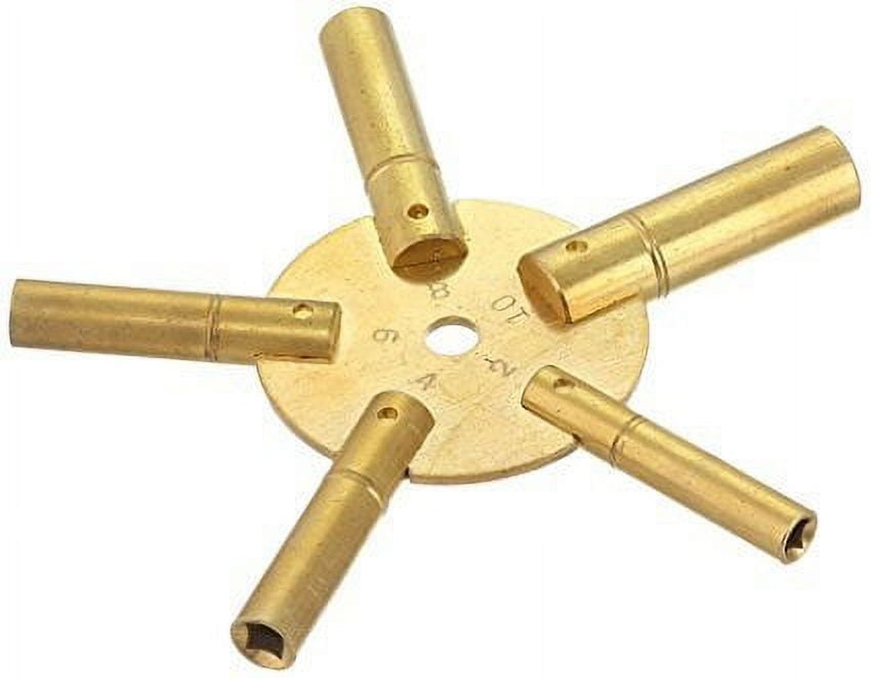 5-in-1 Even Number Brass Clock Winding Key (5024) - Walmart.com