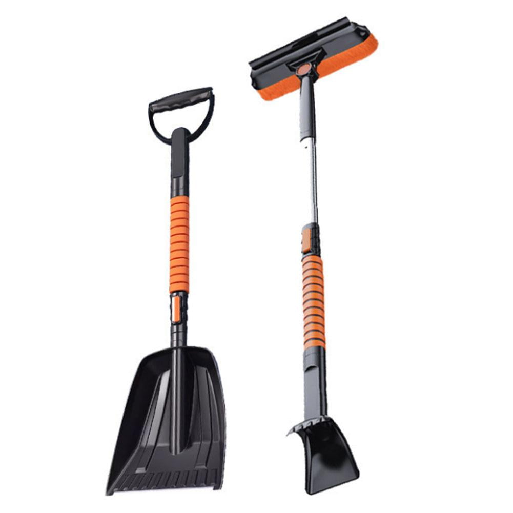 5-in-1 Extendable Snow Shovel and Ice Scraper for Car,25-42 Snow Brush ...