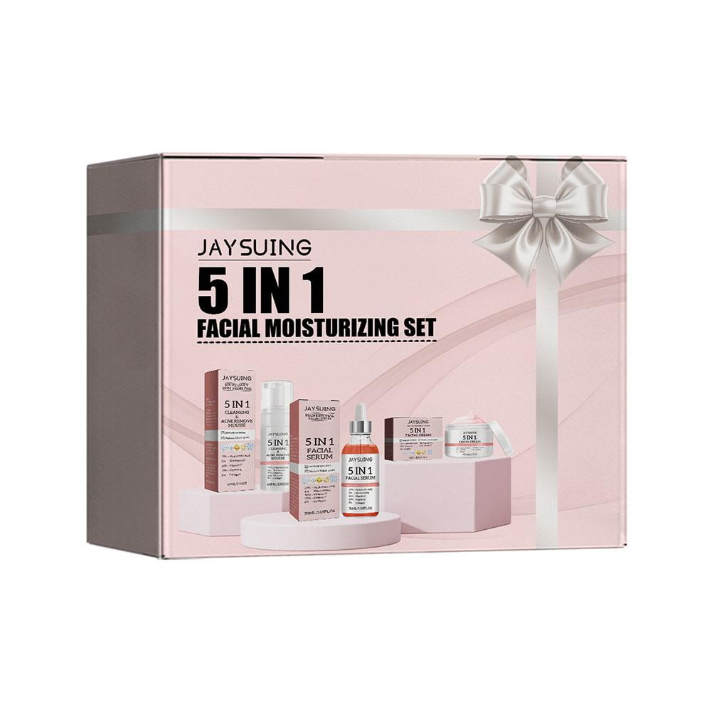5-in-1 Facial Skincare Set ence + Facial Cleanser Set Face Tighting ...