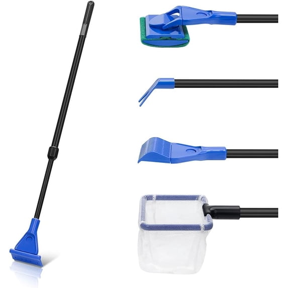 5 in 1 Fish Tank Cleaner Kit Aquarium Cleaning Tools with 22~32 Inch ...