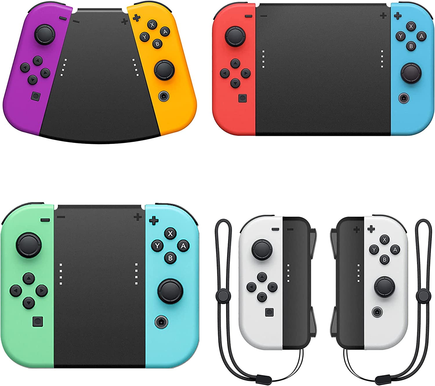 5 in 1 Hand Grip Connector for Nintendo Switch Joy Con and OLED Model ...