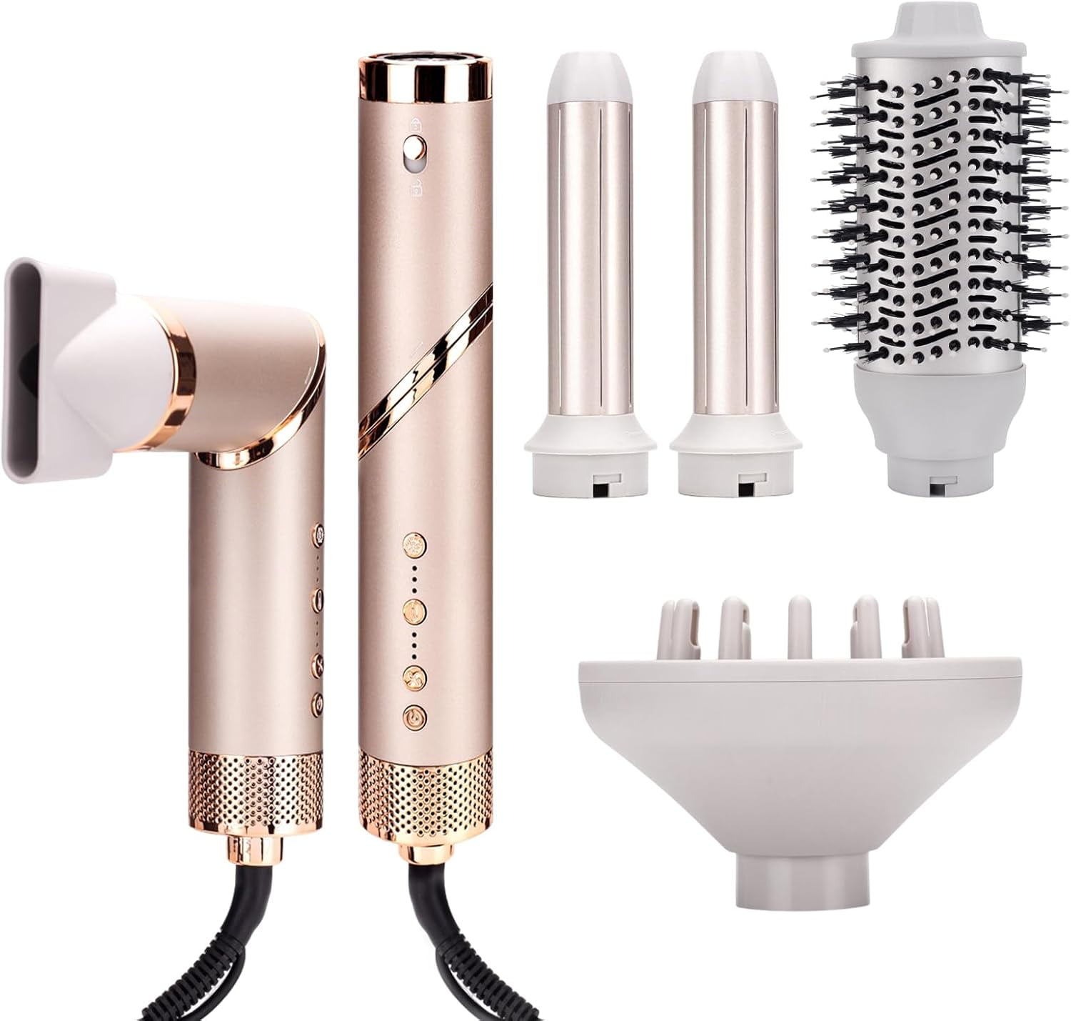 5-in-1 Hot Air Styler with Flex Hair Dryer & Diffuser - 110,000 RPM ...