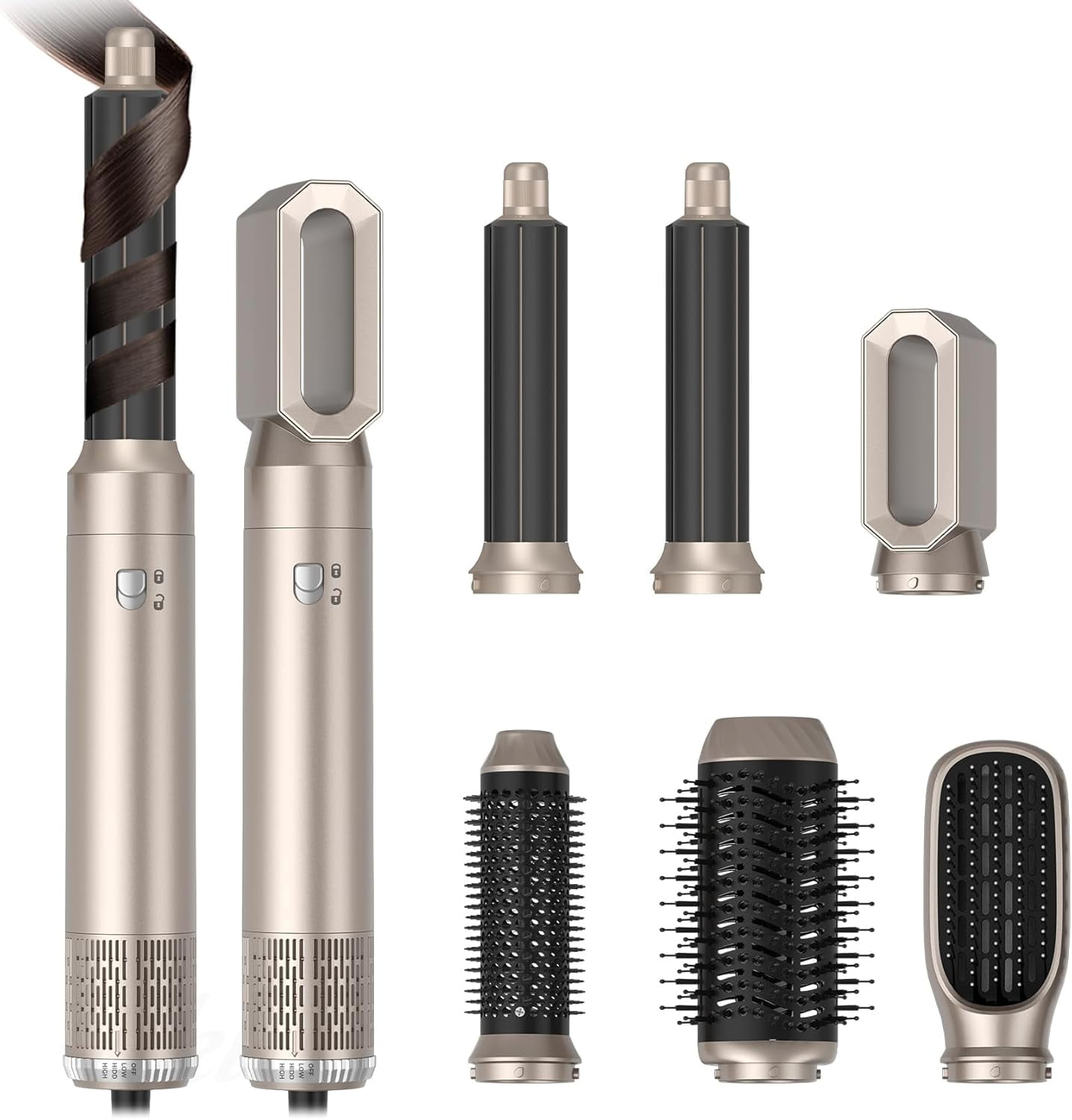 5-in-1 Hot Air Styler with Flex Hair Dryer & Diffuser - 110,000 RPM ...