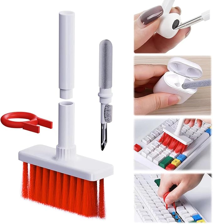 5 in 1 Keyboard Cleaning Brush Kit,Multifunctional Earbuds Cleaner with ...