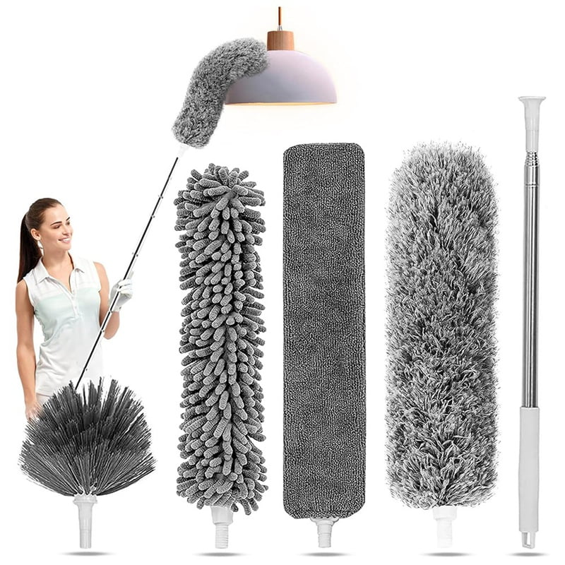 5-in-1 Kit Dusters for Cleaning,Duster with Extension Pole,Extendable ...