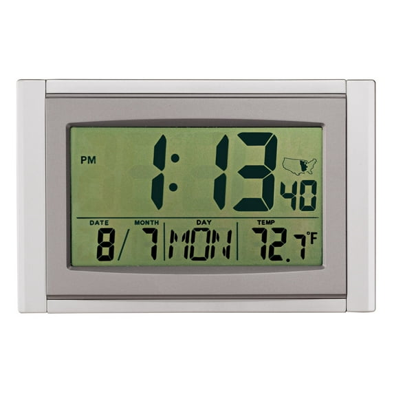 5 in 1 Large LCD Atomic Clock - Walmart.com