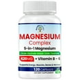 5-in-1 Magnesium Complex 420MG - High Absorption - Chelated Magnesium ...