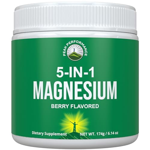 5-in-1 Magnesium Powder Drink for Women & Men. Magnesium Glycinate ...