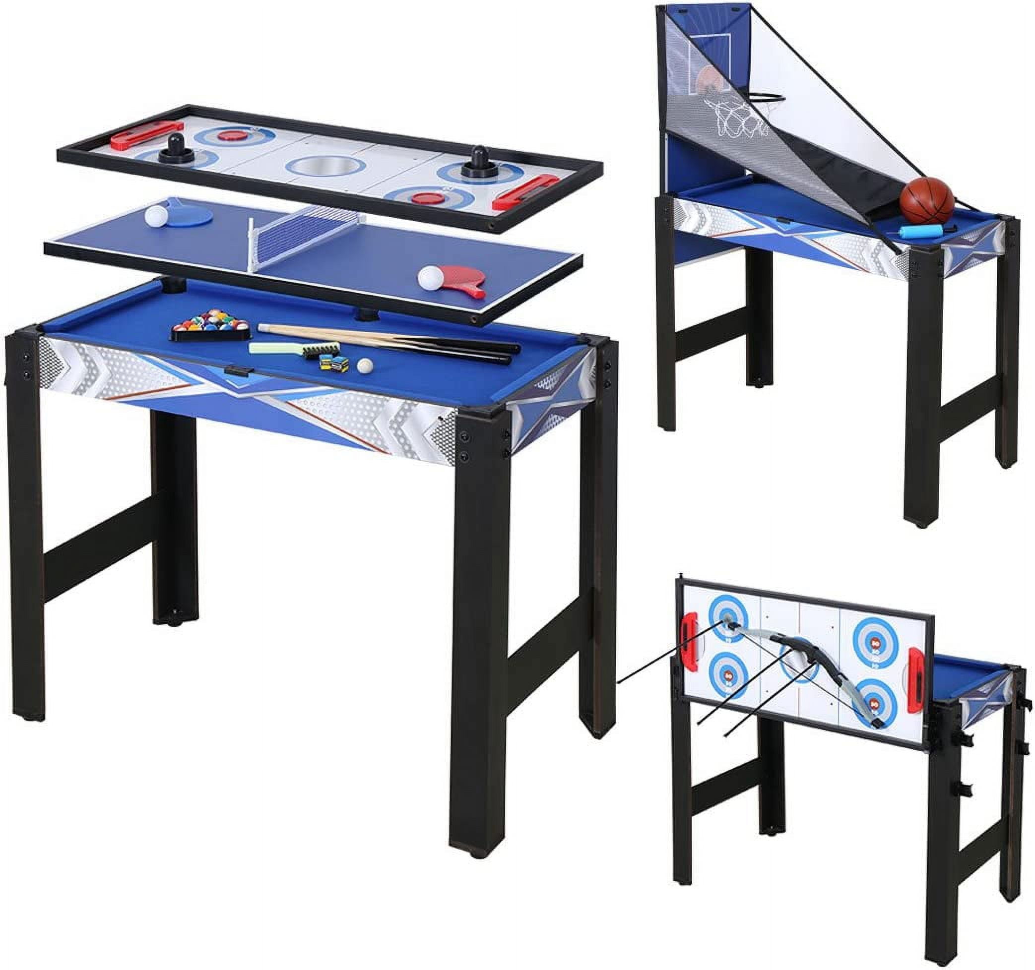 5-in-1 Multi Game Combination Table Set Table Tennis Table, Pool Table ...