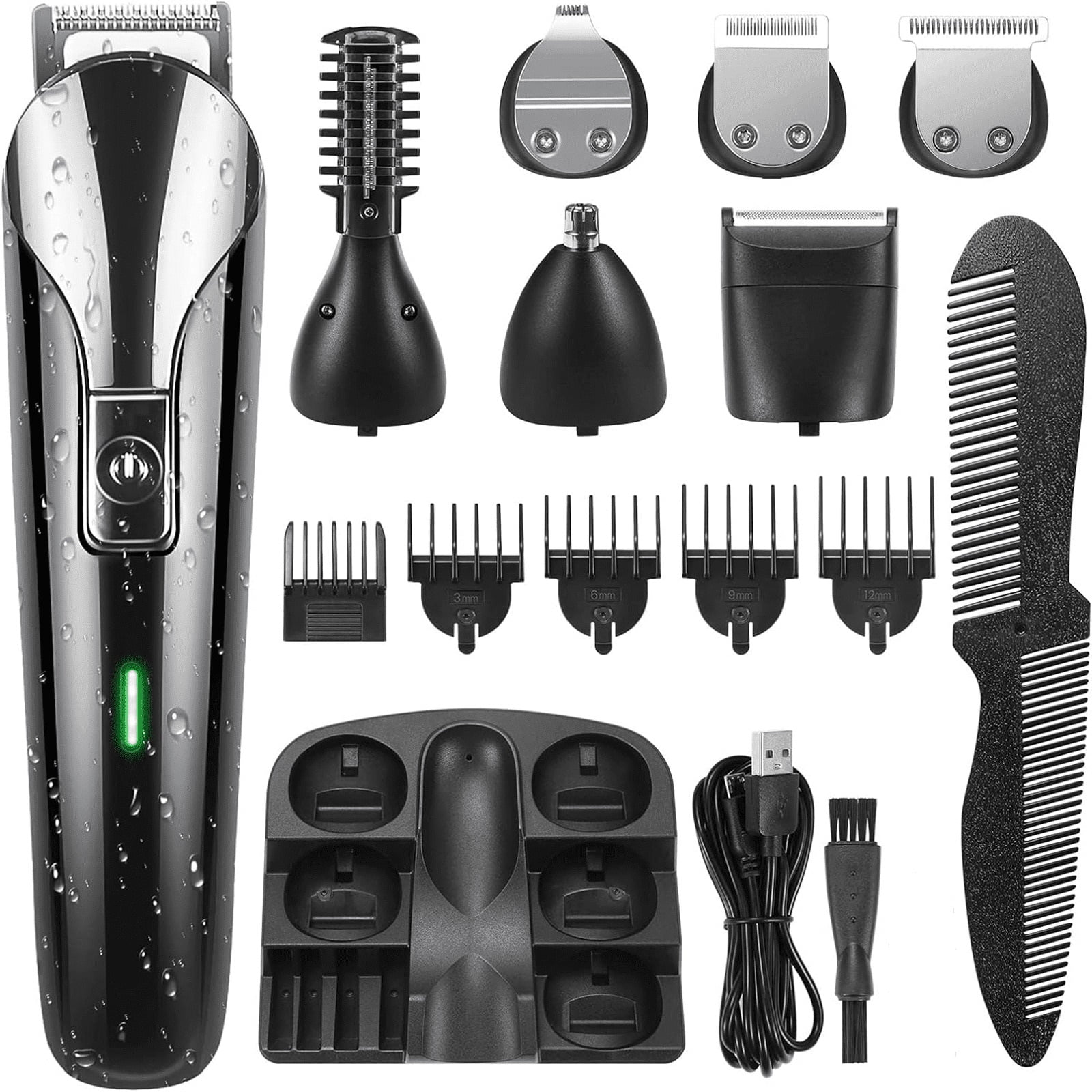 5-in-1 Multi Trimmer, Beard Trimmer for Men, Waterproof Electric Razor ...