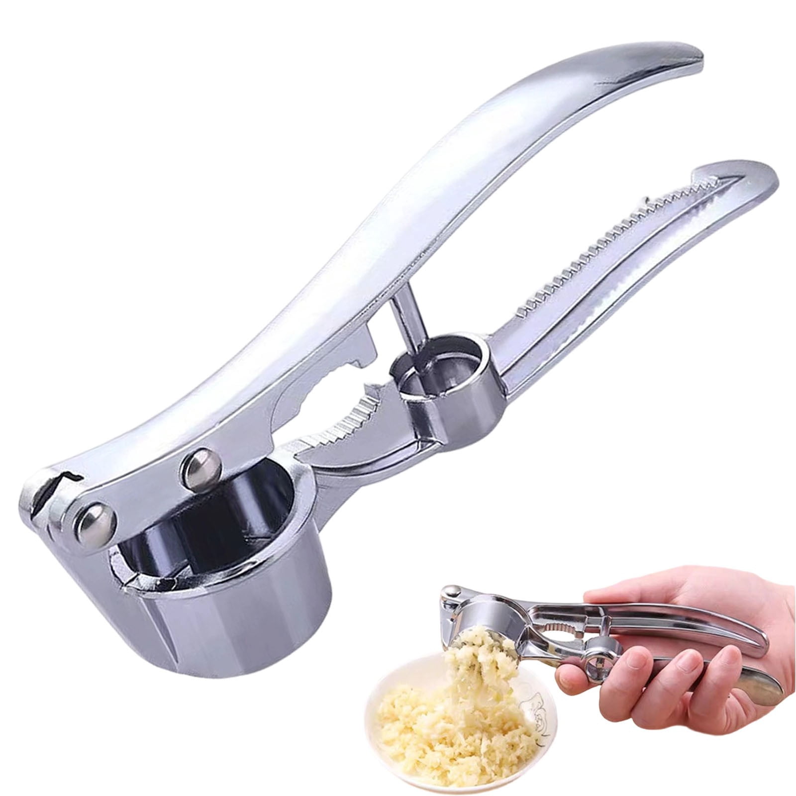 5-in-1 Multifunctional Garlic Press,Stainless Steel Garlic Mincer ...