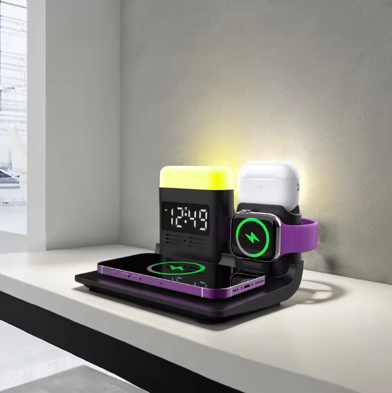 5 in 1 Multifunctional LED Light Mobile Phone Charging Station for ...