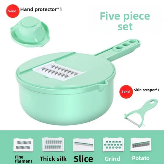 5-in-1 Multifunctional Vegetable Peeler & Slicer, Safe Handheld Kitchen ...