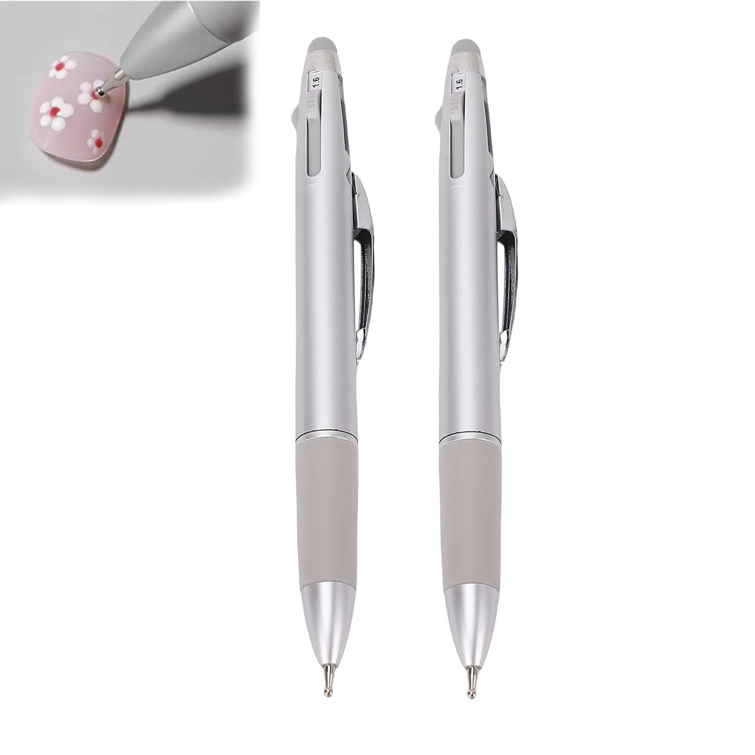 5 in 1 Nail Art Dotting Pen, Nail Dotting Pen Press Type 5 in 1 ...