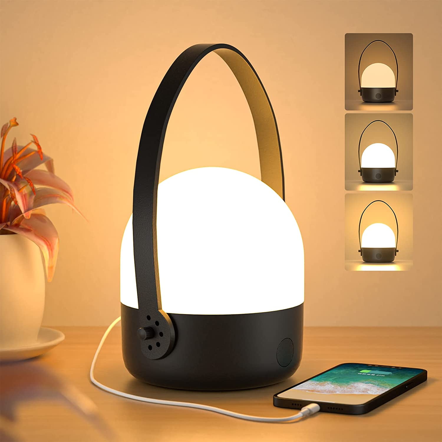5-in-1 Portable Camping Lantern Rechargeable[3-Way Dimmable & 180 ...