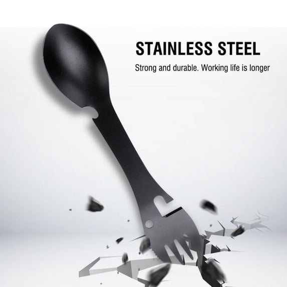 5 in 1 Portable Multifunction Spoon Fork Bottle Can Opener Sawtooth ...