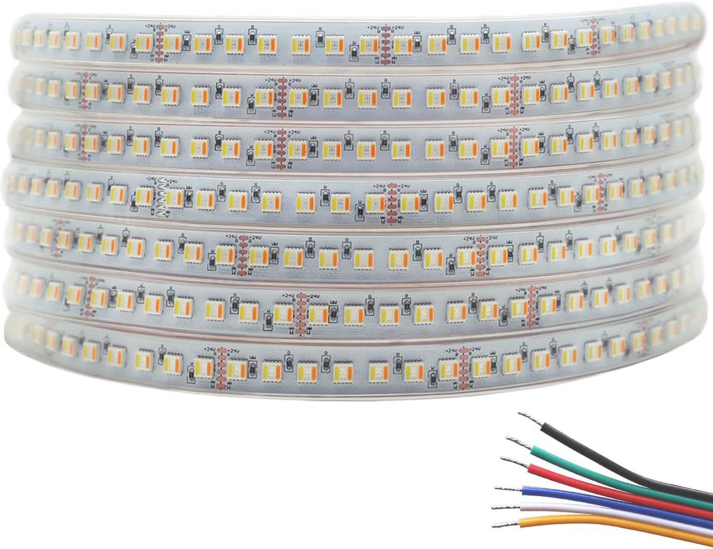 5 in 1 RGBWW LED Strip with Densest 560 LEDs and Brightest RGBCCT Tape ...