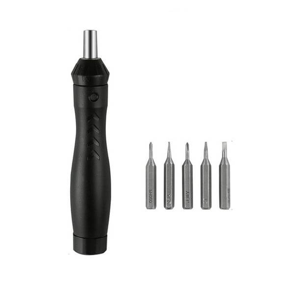 5 in 1 Ratcheted Screwdriver Tool Interchangeable Steel Bit Ergonomic ...