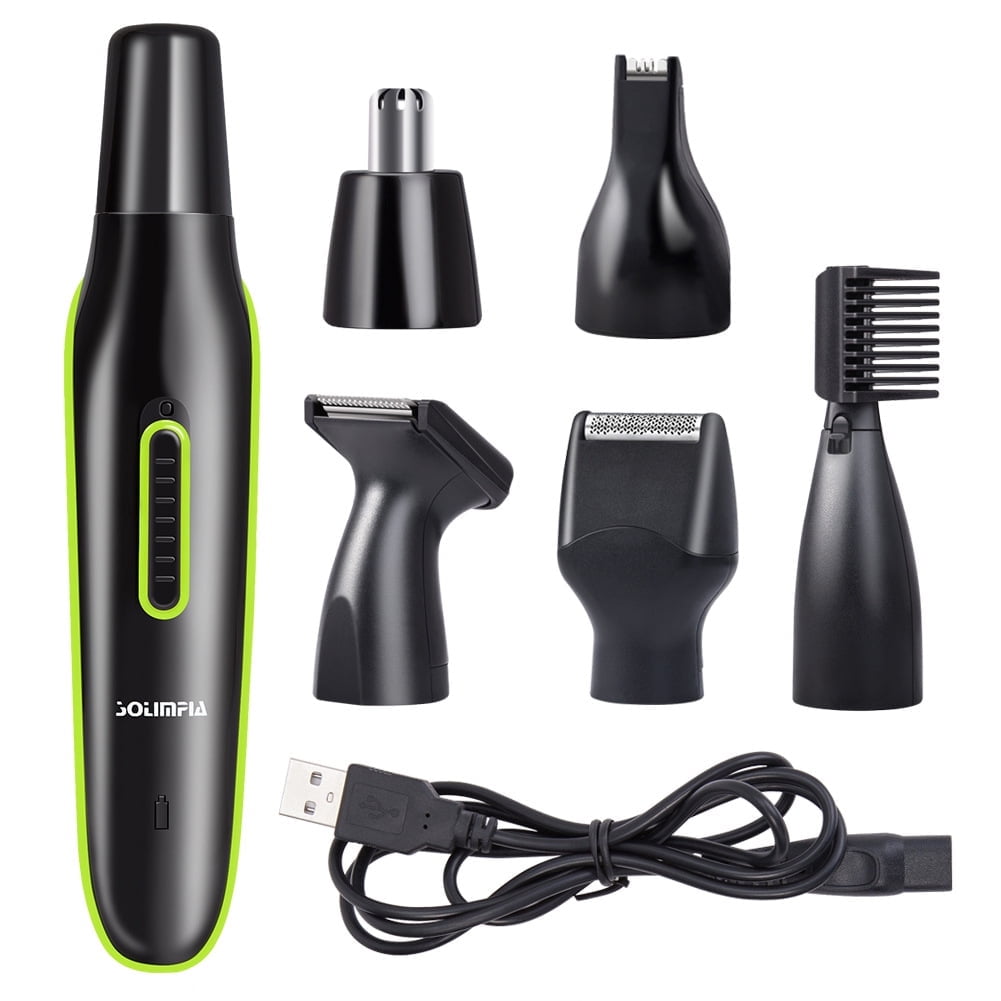 5 in 1 Rechargeable Electric Nose Hair Trimmer Removal Clipper Shaver ...