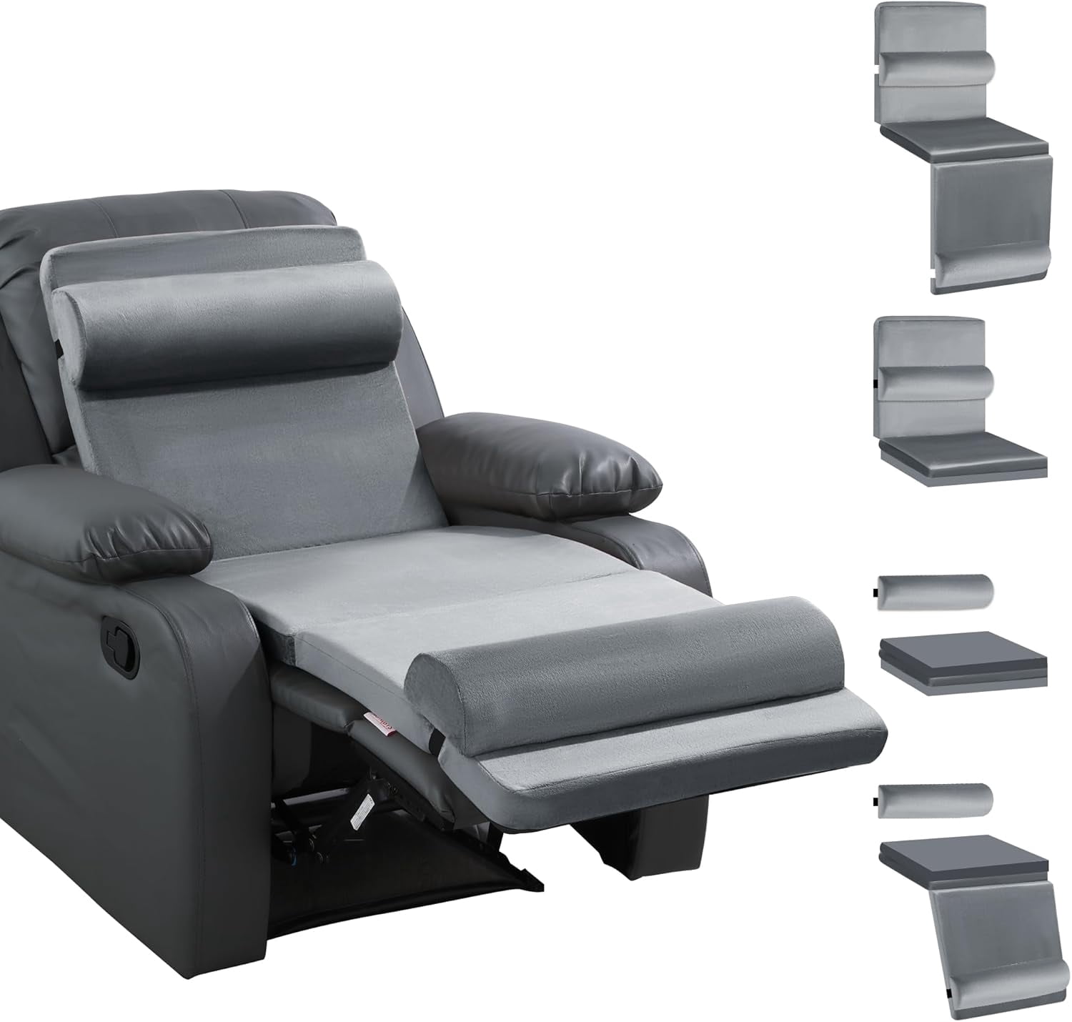 5-in-1 Recliner Seat Cushion for Elderly+Lumbar Support Pillow + Leg ...