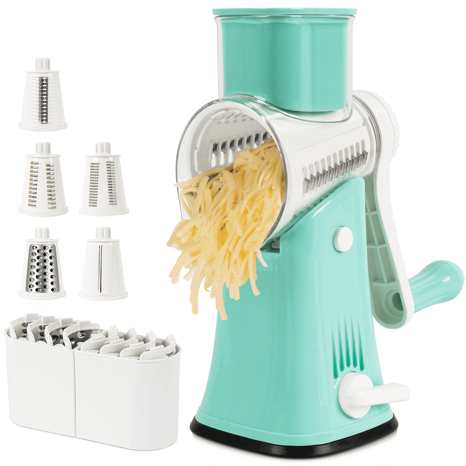 Filfresh 5-in-1 Rotary Cheese Grater, Upgraded with Stronger Suction ...