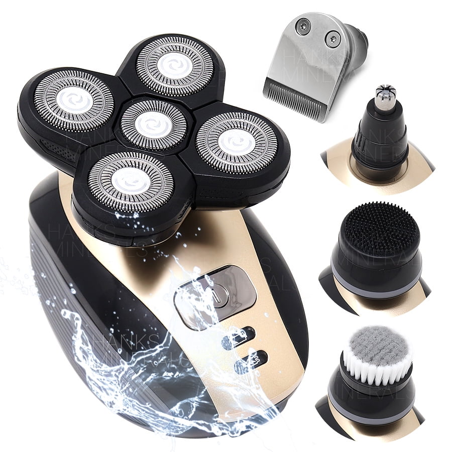 5-in-1 Rotary Electric Shaver 4D Rechargeable Bald Head Hair Beard ...