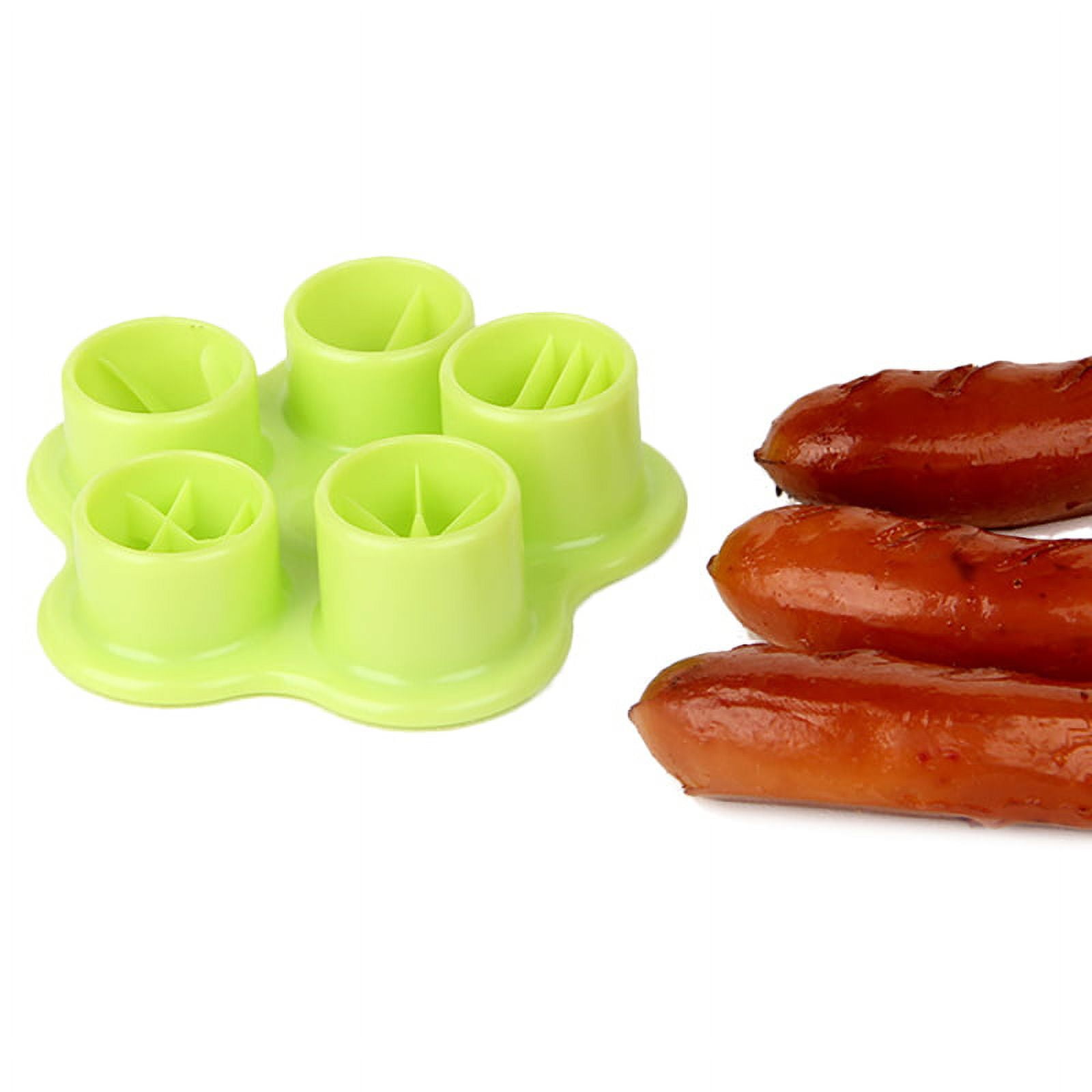 5 in 1 Sausage Hot Dog Cutter Set Flower Crab Octopus Style Ham Sausage ...