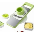 5-in-1 Slicer with 5 Blades - Adjustable Vegetable Chopper for Slicing ...