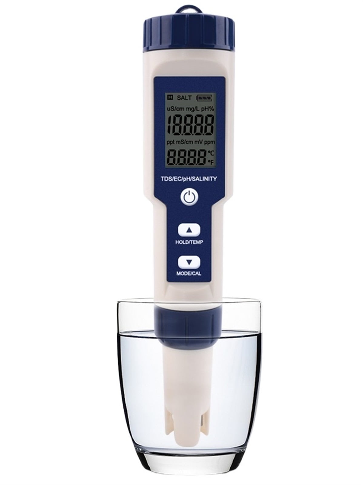 5 in 1 TDS EC PH Salinity Temperature Meter Digital Water Quality ...
