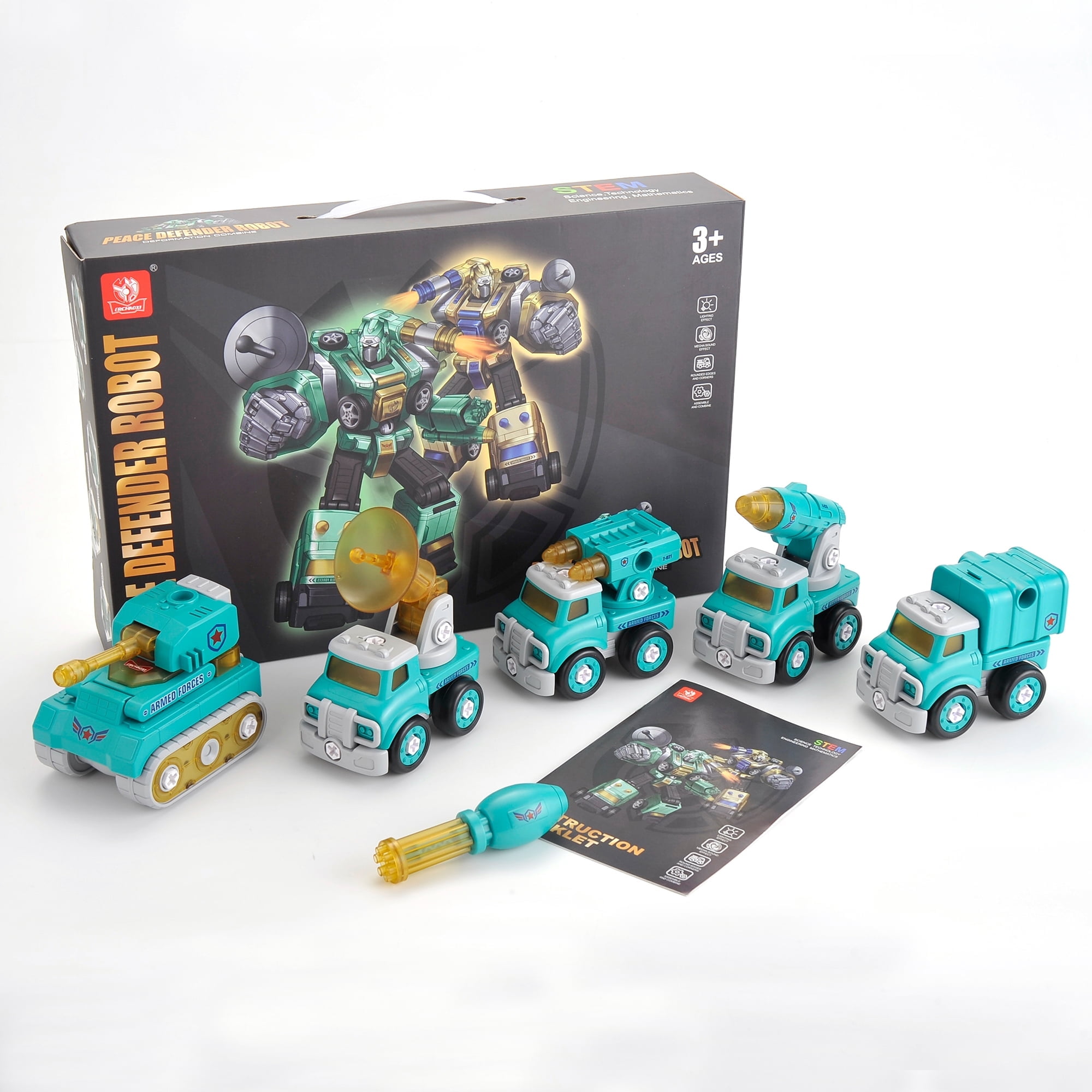 5 in 1 Take Apart Robot Toys Transform to Toys Vehicle - Walmart.com