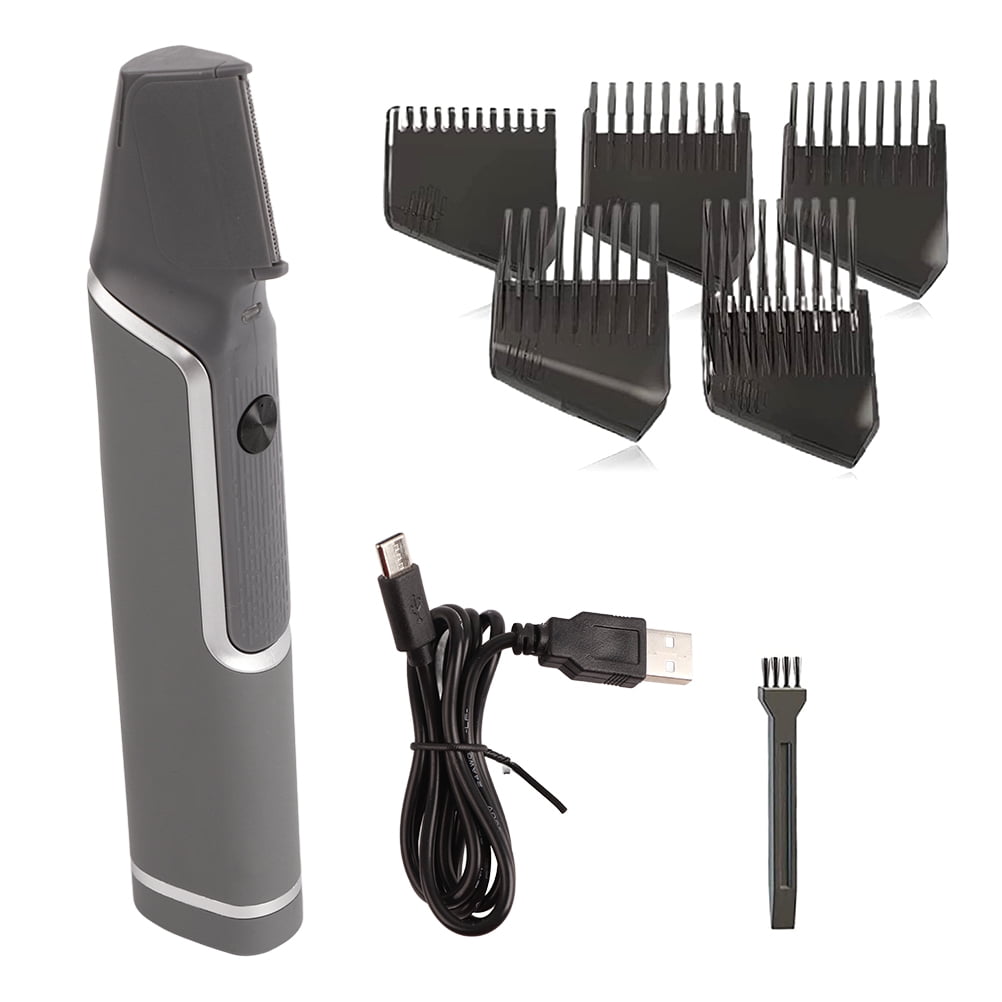 5 in 1 Titanium Trimmer & Body Groomer Retractable USB Electric Hair ...