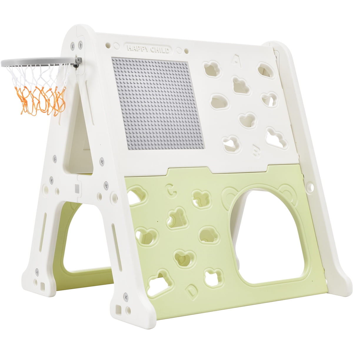 5-in-1 Toddler Climber Basketball Hoop Set, Demountable Child ...